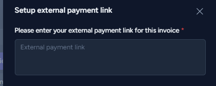 How to add an external payment link on invoice?