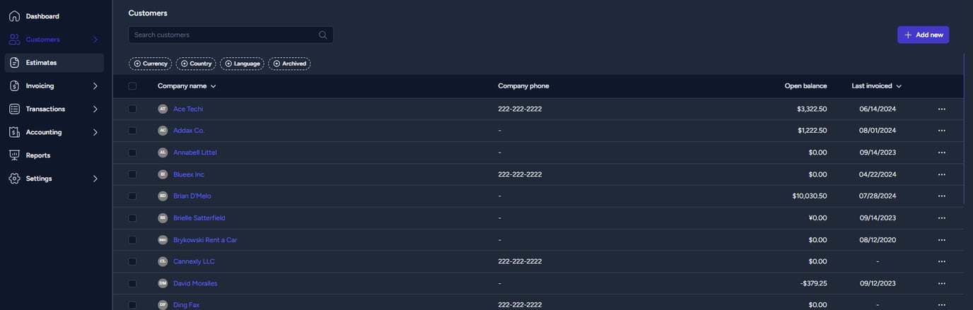 How to find customer details?