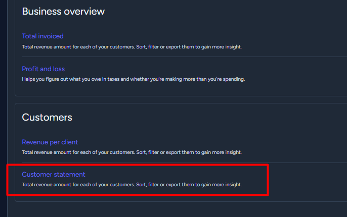 How to See Customer Statements